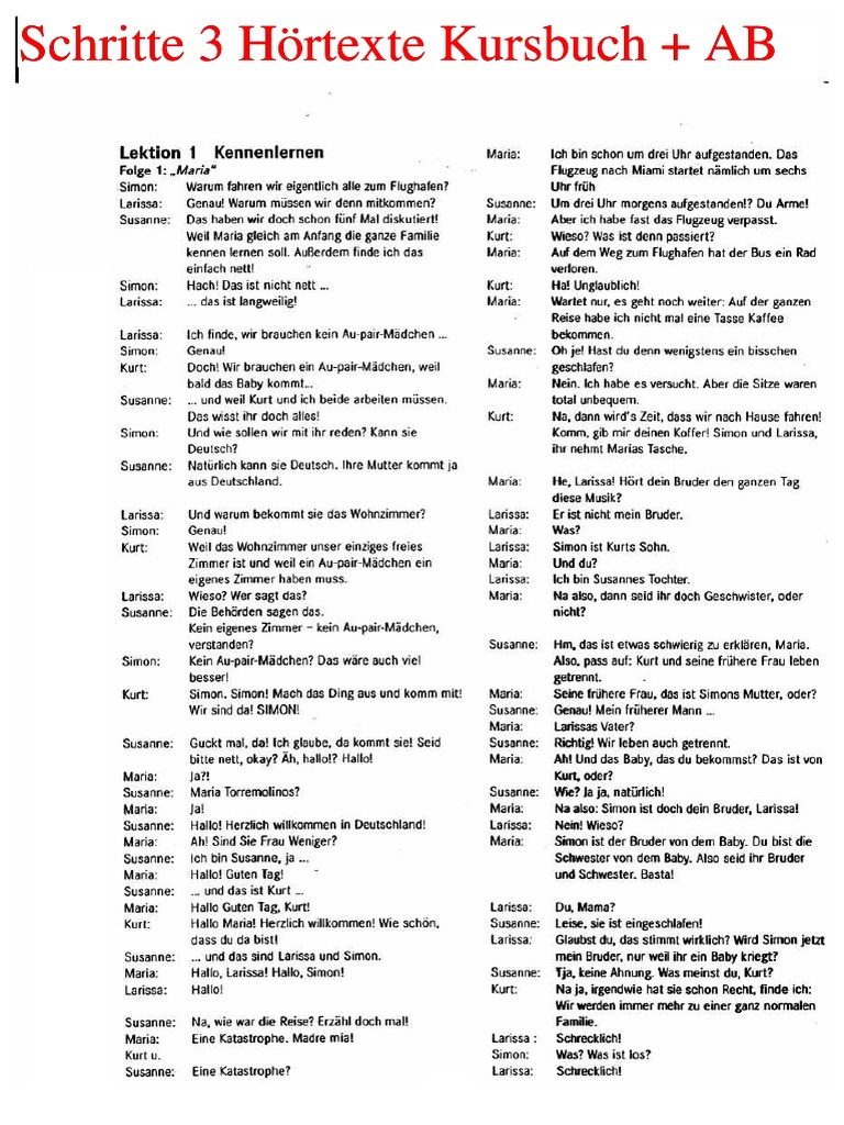 Schritte 3 Hrtexte Kursbuch Arbeitsbuch Pdf