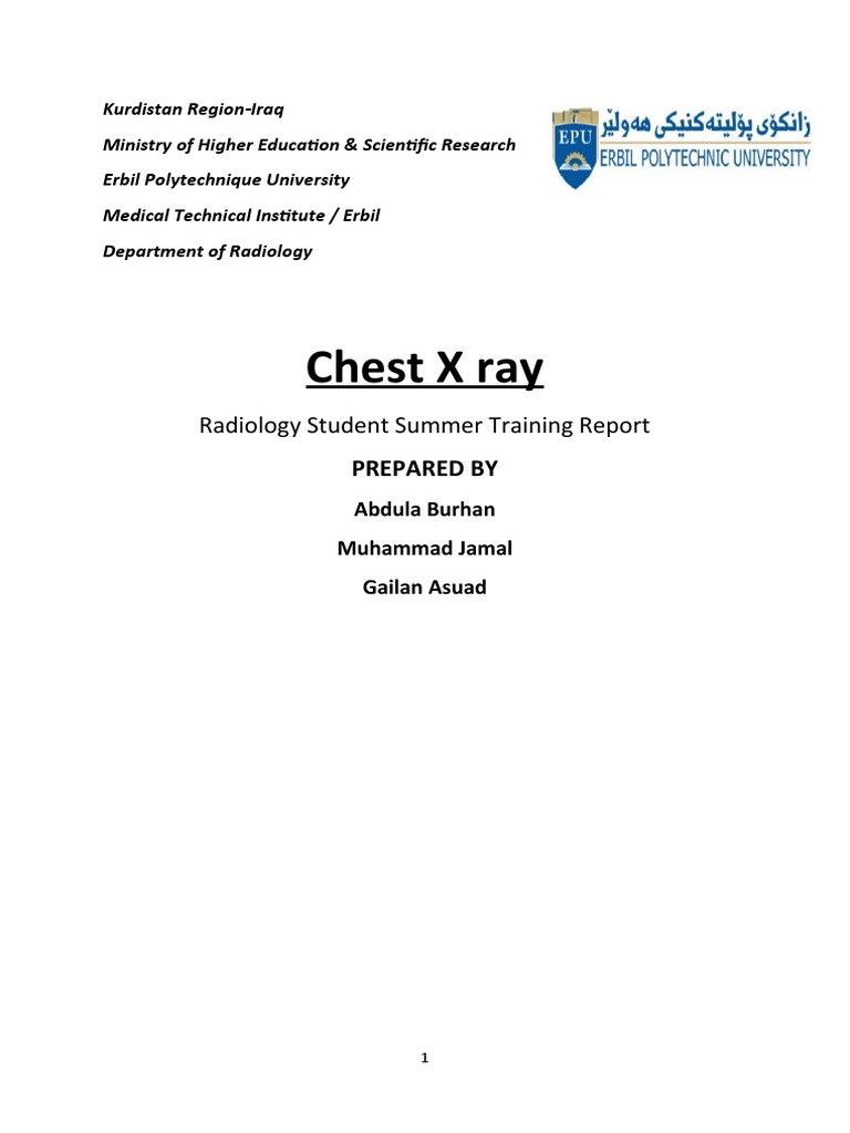 Chest X-Ray Report | PDF | Thorax | Musculoskeletal System