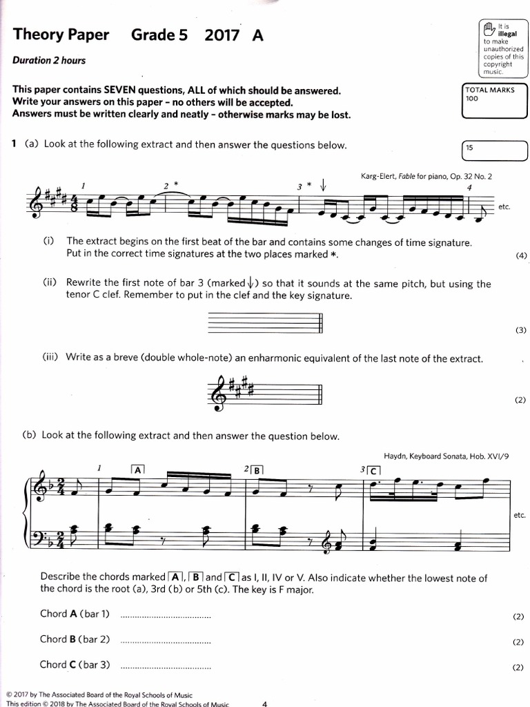 Music Theory G5 2017 | PDF | Scale (Music) | Chord (Music)