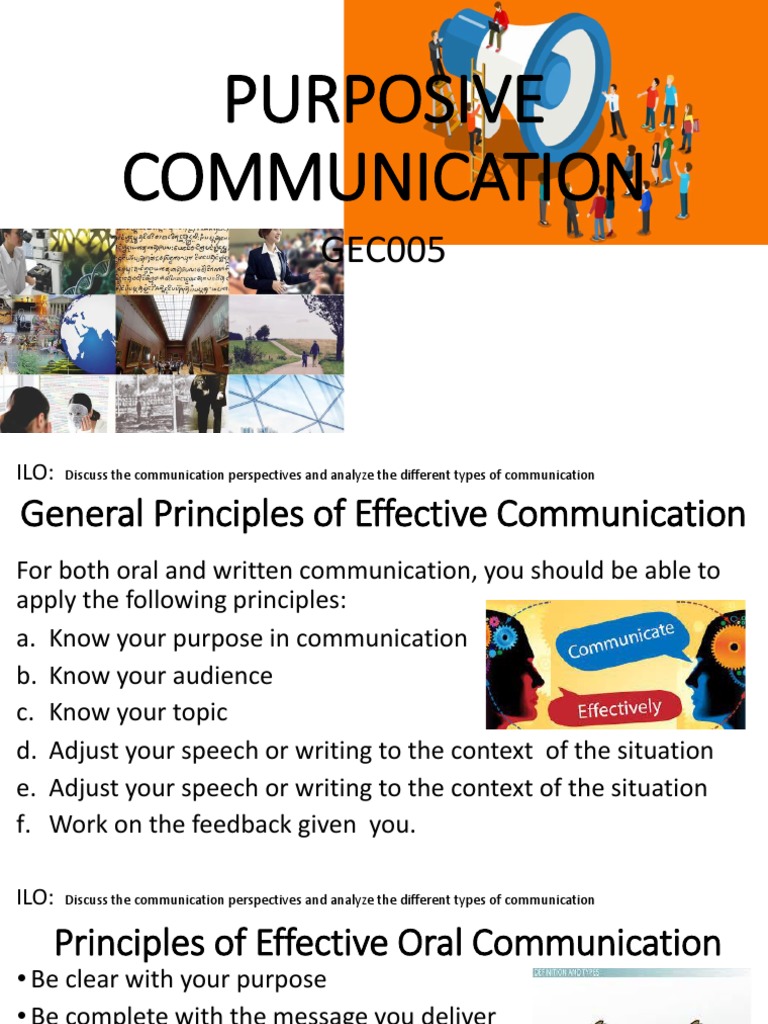 Principles of Purposive Communication | PDF | Communication ...