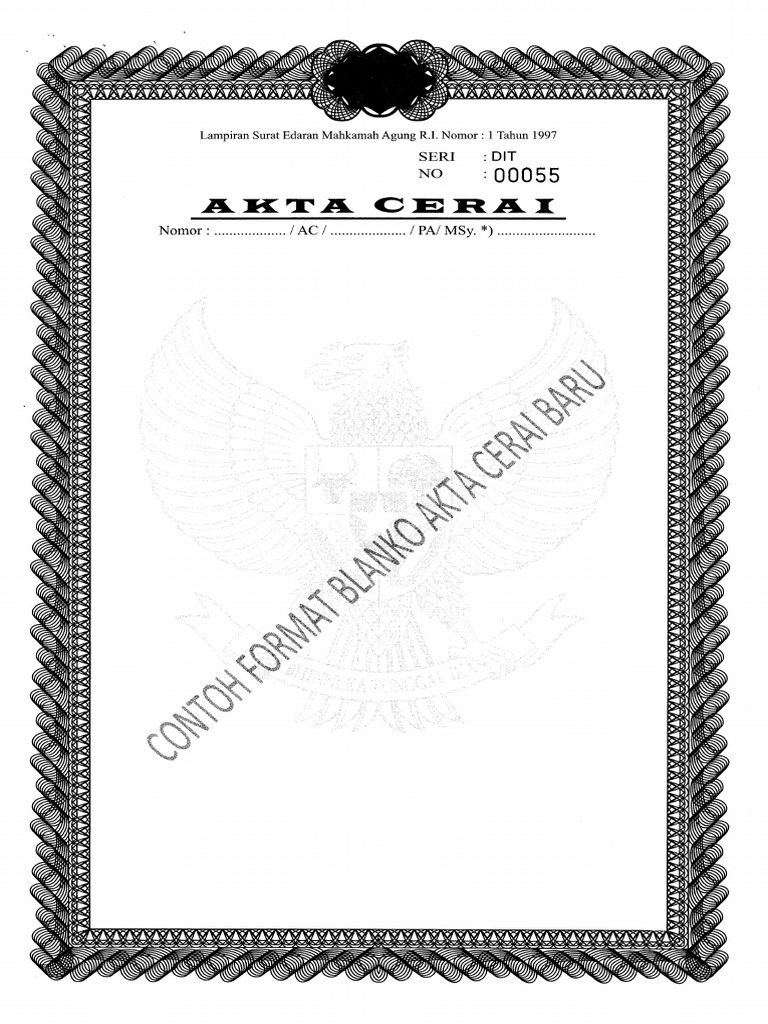 Blanko Akta Cerai | PDF