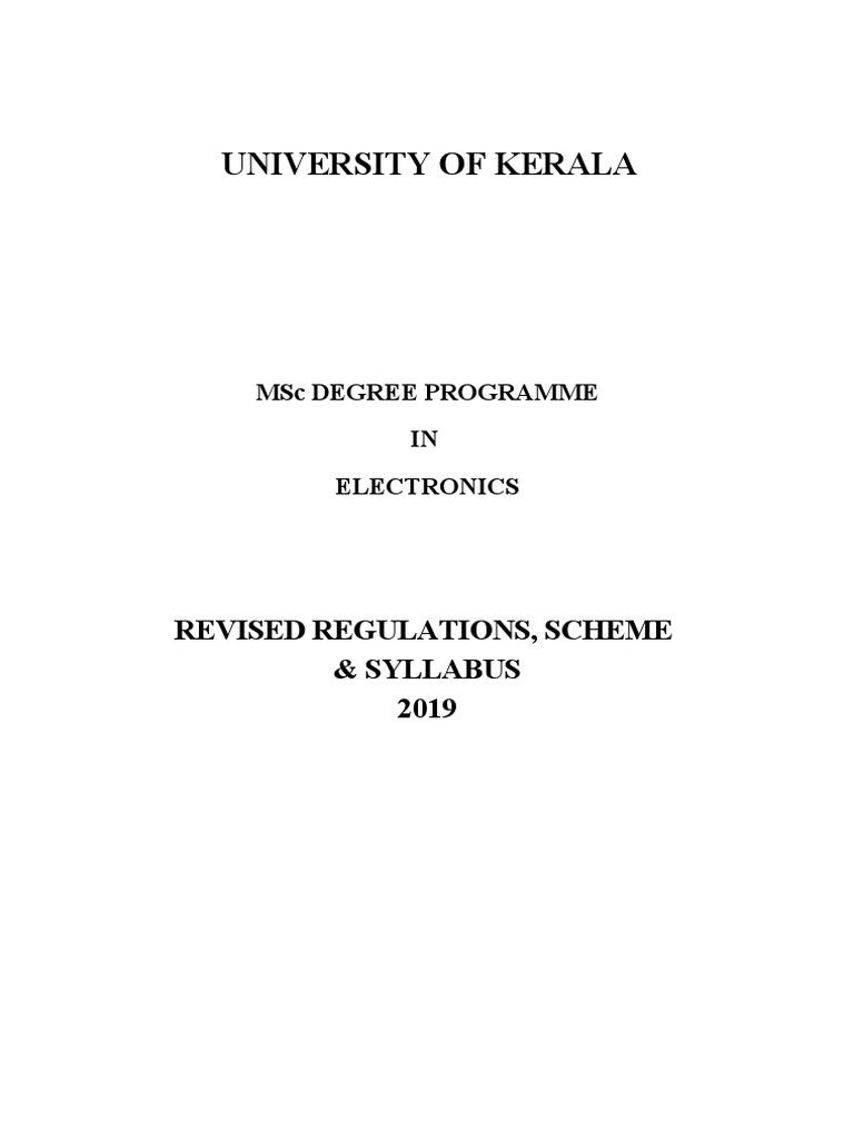 M.Sc. Electronics Syllabus | PDF | Frequency Modulation | Modulation