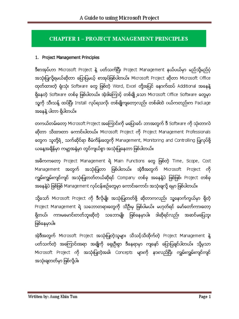 MS Project Guide 01 | PDF