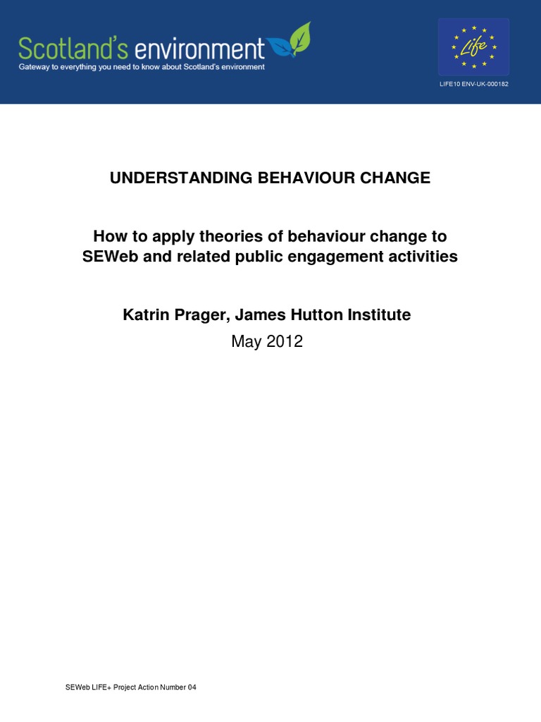 Understanding Behaviour Change | PDF | Behavior | Attitude (Psychology)