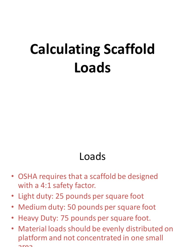 Calculating Scaffold Loads | PDF | Scaffolding