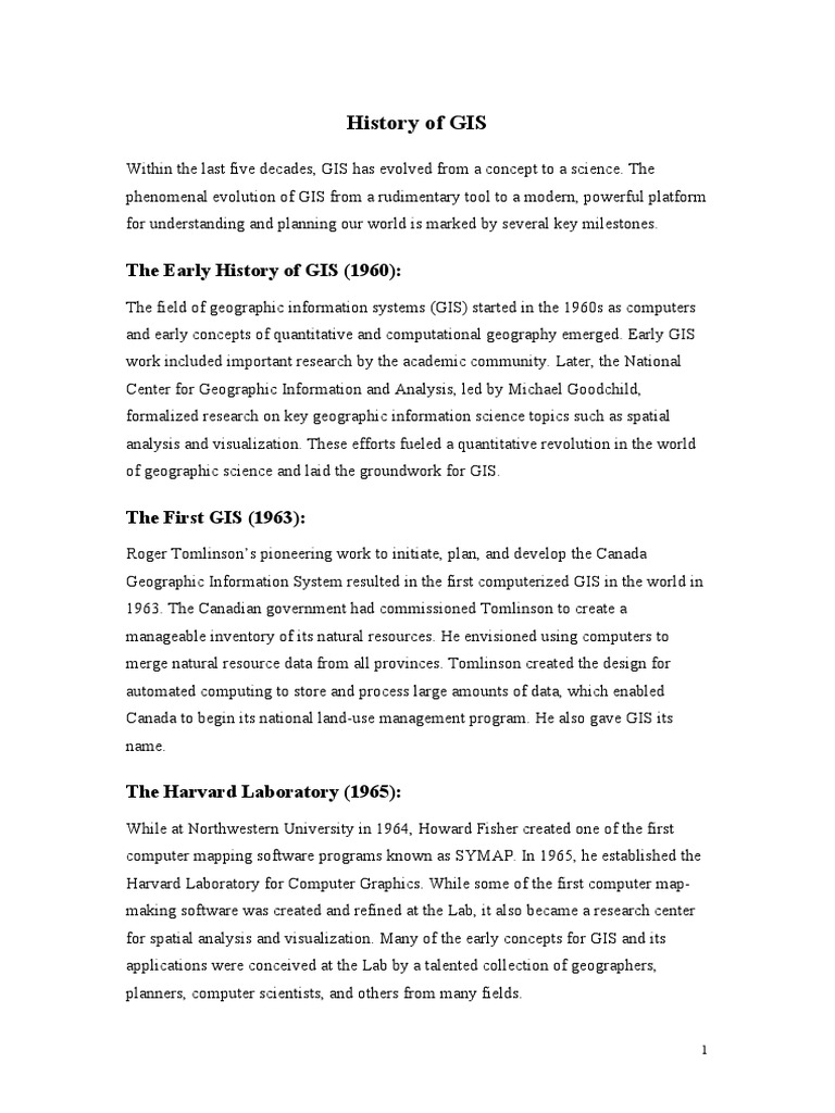 History of GIS | PDF | Geographic Information System | Esri