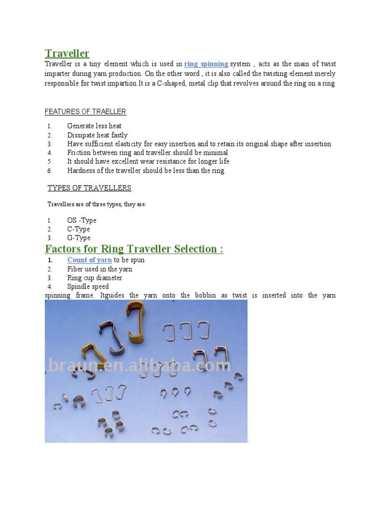Traveller: Ring Spinning | PDF | Spinning (Textiles) | Yarn