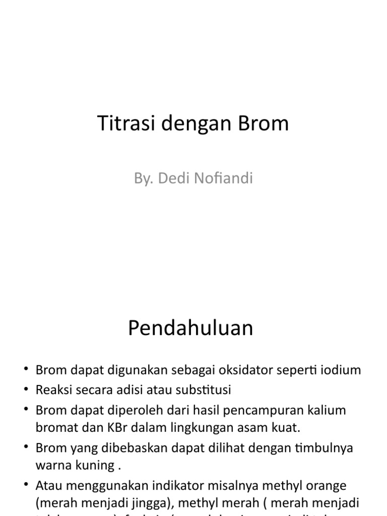 Titrasi Brom | PDF