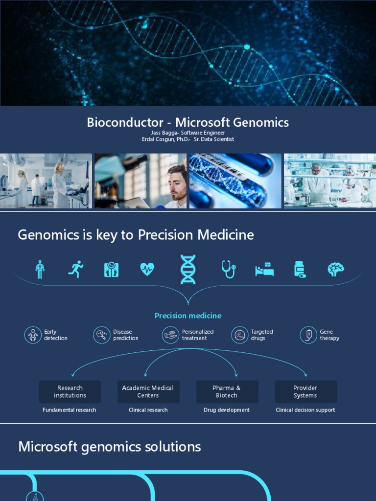 Bioconductor - Microsoft Genomics: Jass Bagga-Software Engineer Erdal Cosgun, Ph.D. - Sr. Data ...