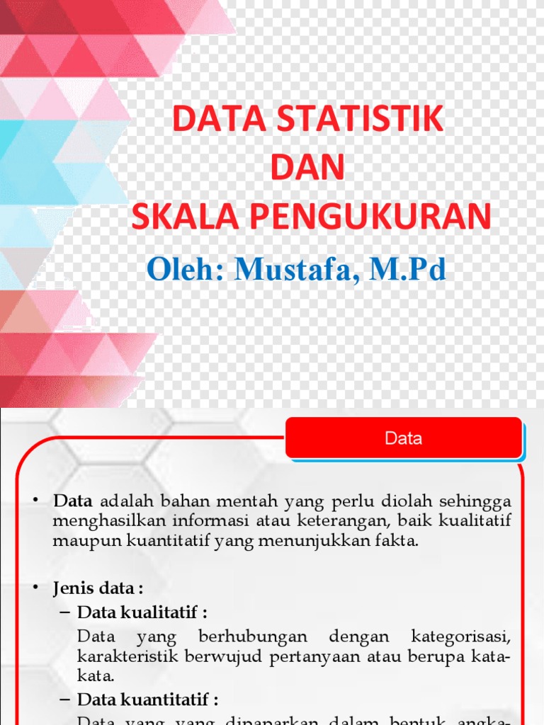 Data Statistik Dan Skala Pengukuran | PDF