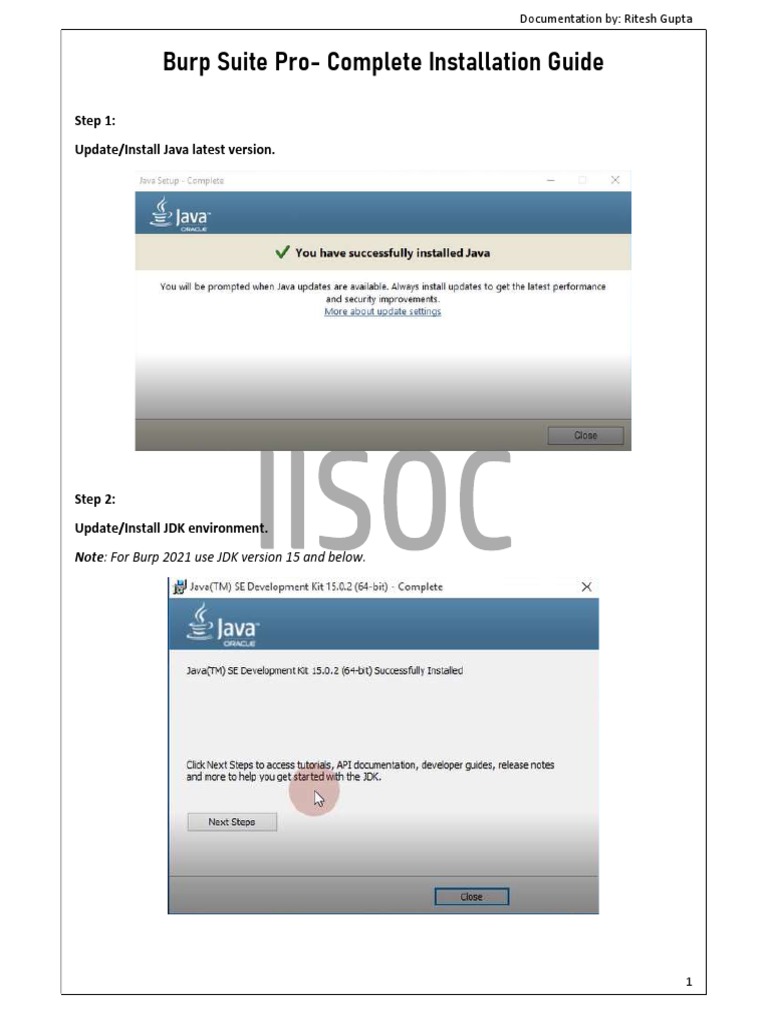 Burp Suite Pro Complete Installation Guide | PDF