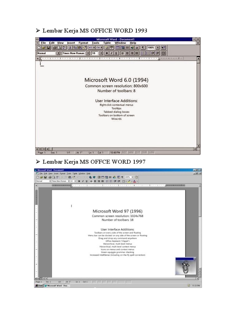 Lembar Kerja Ms Office Word 1993 | PDF