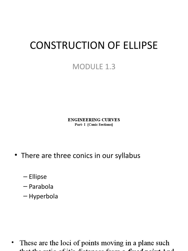Constructing an Ellipse in Engineering | PDF