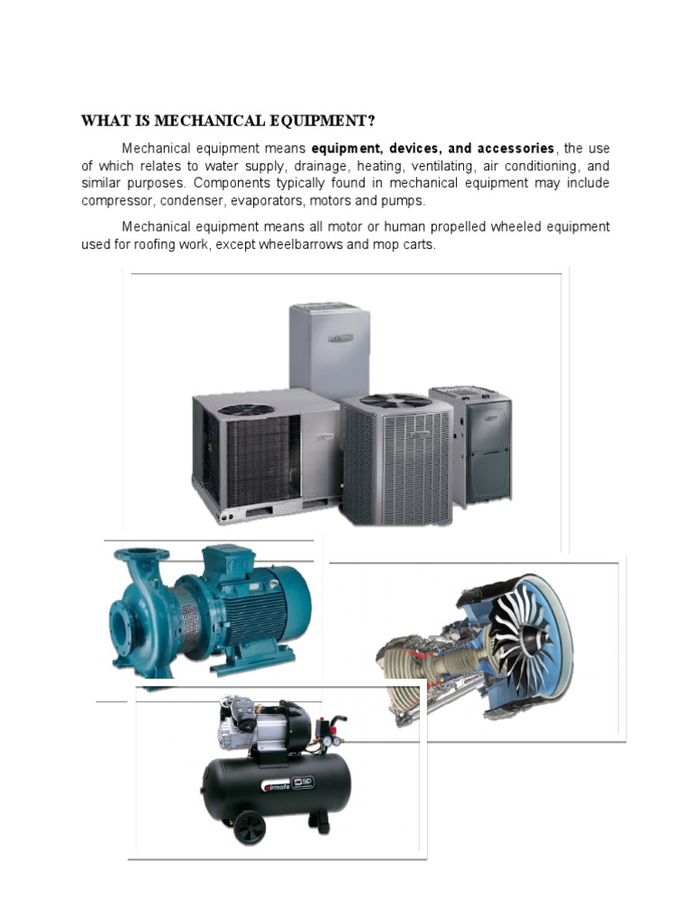 What Is Mechanical Equipment | Download Free PDF | Boiler | Steam