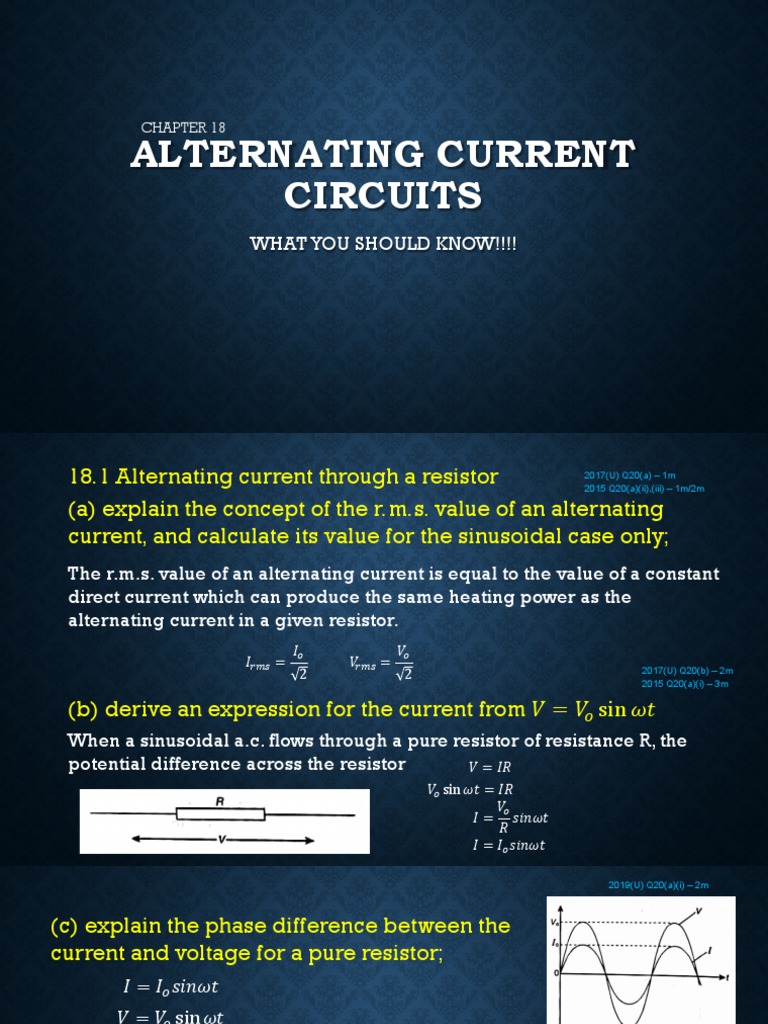 Alternating Current Circuits | PDF | Electrical Network | Series And Parallel Circuits