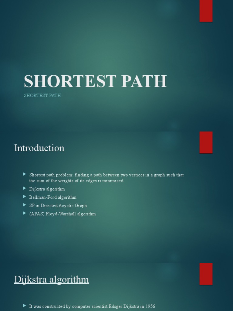 Analysis Of Shortest Path Algorithms Dijkstra S Algorithm And Bellman