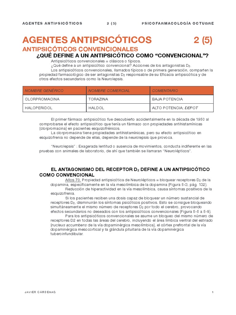 5 - Agentes Psicóticos | PDF | Antipsicótico | Serotonina