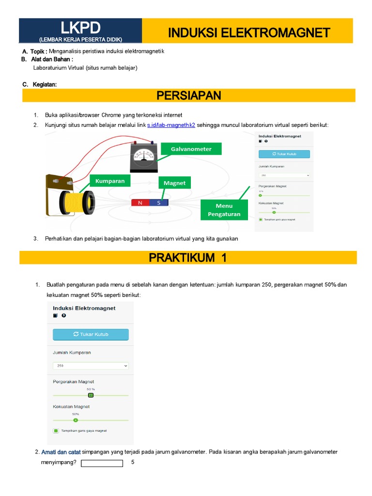 04 LKPD Induksi Magnet | PDF