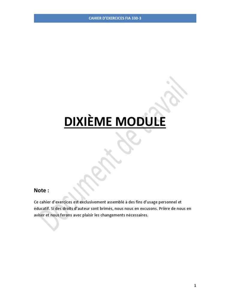 FIA 330 3 - Module 10 | PDF