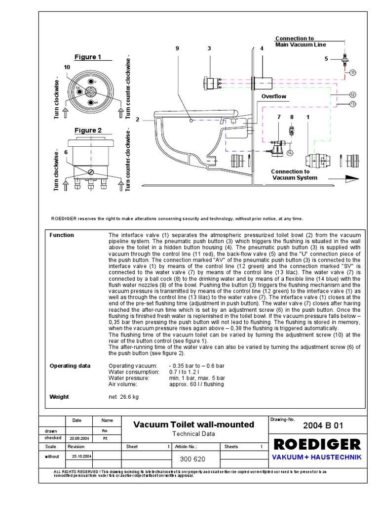 Roediger: 9 3 4 Connection To Main Vacuum Line | PDF | Valve | Vacuum