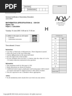 Edexcel GCSE Maths Higher Formula Sheet | PDF