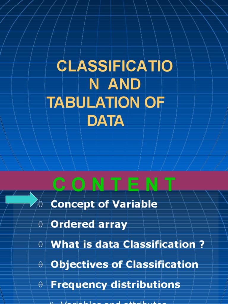 Classification of Data | PDF | Probability Distribution | Statistical ...