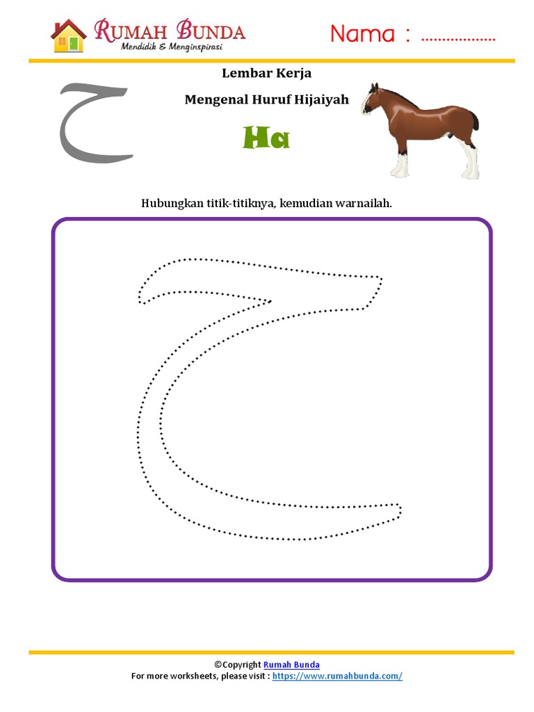 Menulis Huruf Hijaiyah Ha | PDF