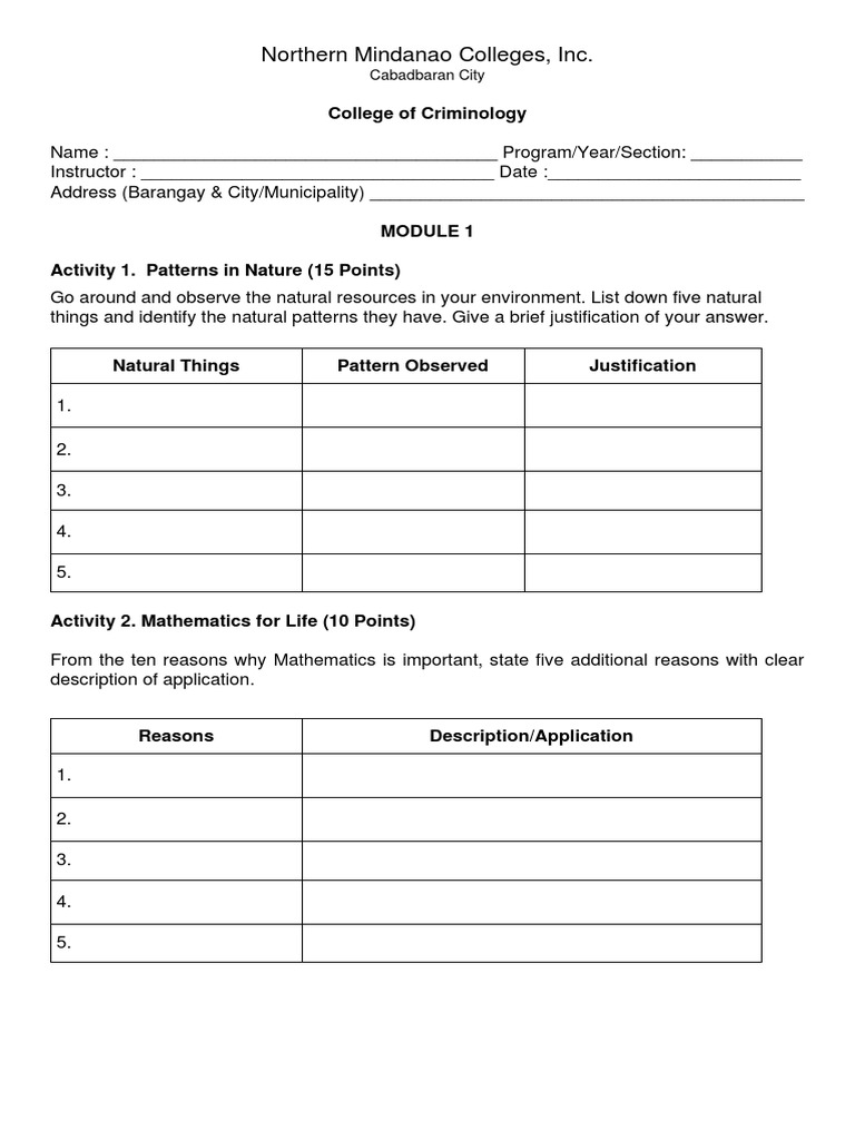 Northern Mindanao Colleges, Inc.: College of Criminology | PDF ...