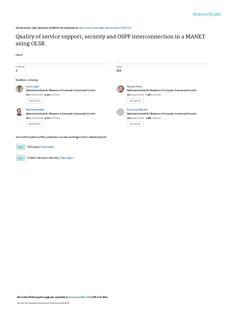 Quality of Service Support Security and OSPF Inter | PDF | Network Protocols | Computer Networking