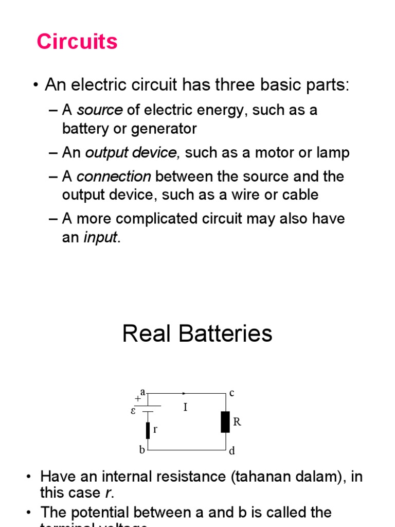 Circuits: - An Electric Circuit Has Three Basic Parts | PDF ...