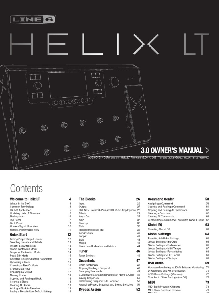 Helix LT 3.0 Owner's Manual - Rev D - English | Download Free PDF ...