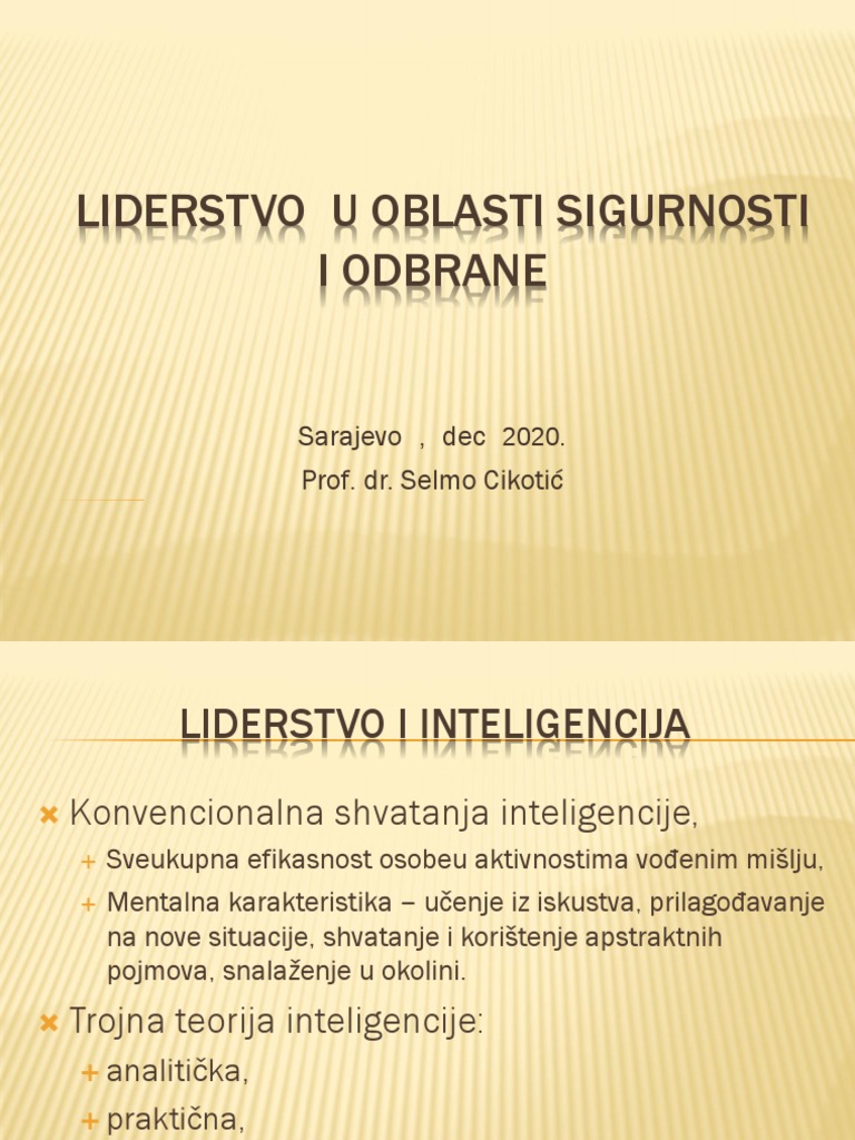 Liderstvo I Emocionalna Inteligencija | PDF