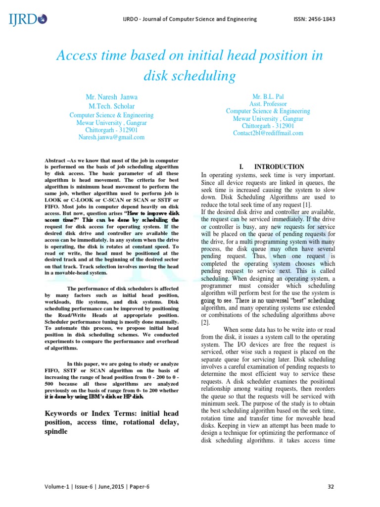 954-Article Text-1750-1-10-20180101 | PDF | Scheduling (Computing) | Hard Disk Drive