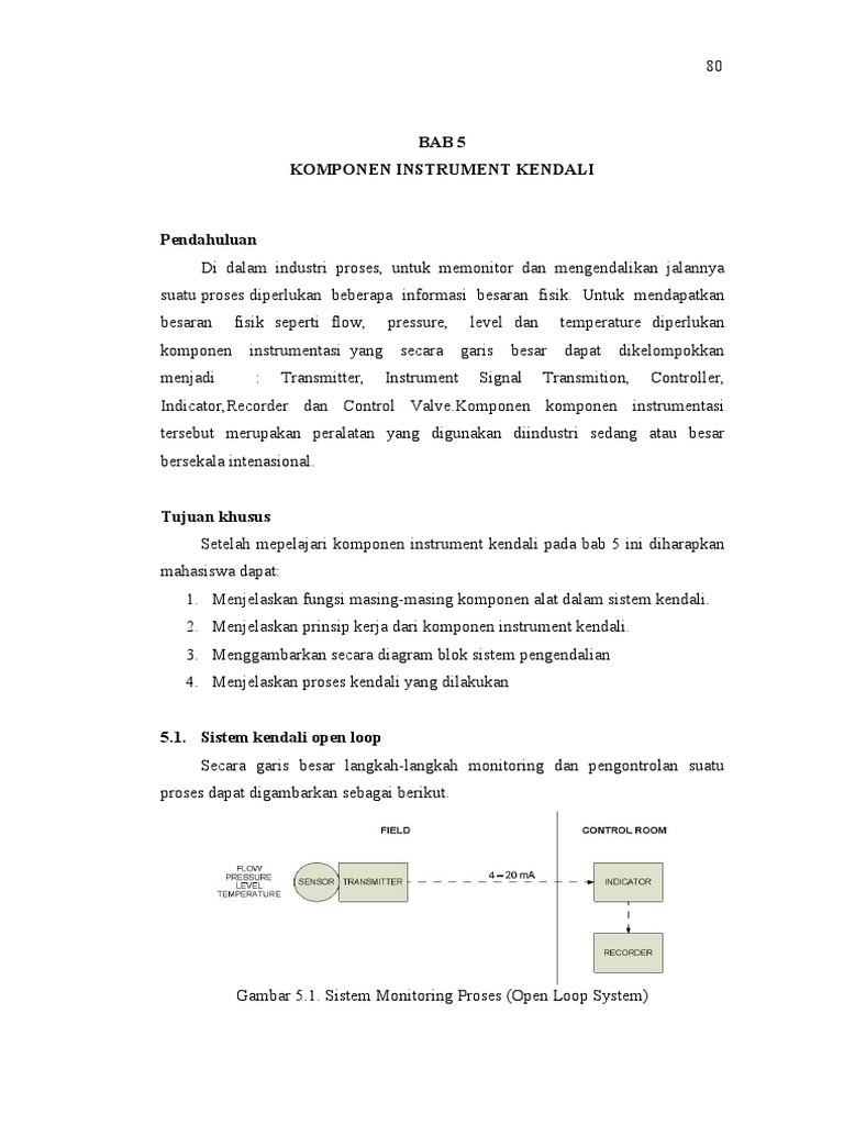 Bab 5 Komponen Instrumen Kendali | PDF