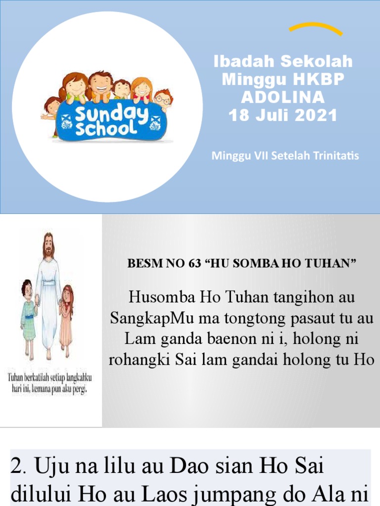 Ibadah Sekolah Minggu HKBP ADOLINA 18 Juli 2021 | PDF
