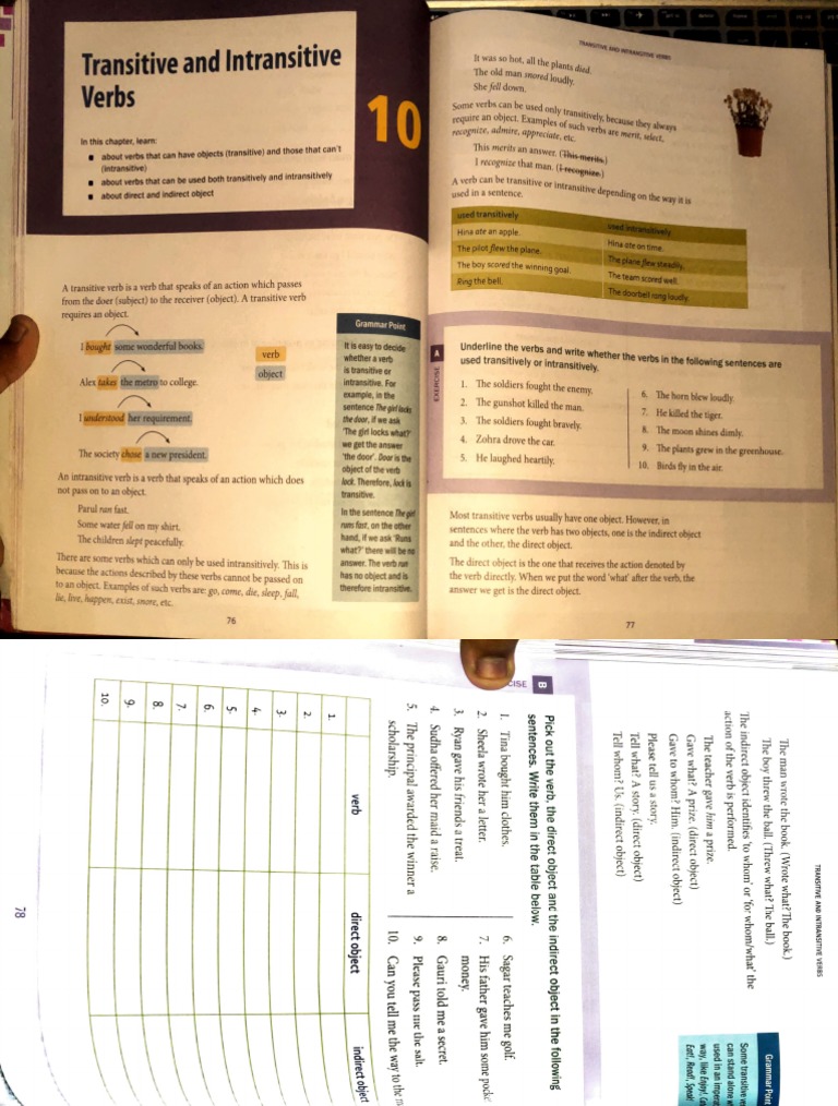 Transitive and Intransitive | PDF | Verb | Object (Grammar)