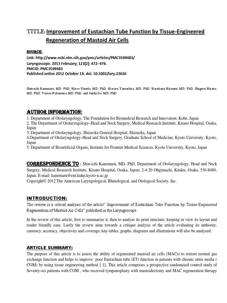 Article Review (Sample) | Download Free PDF | Cohort Study | Health ...