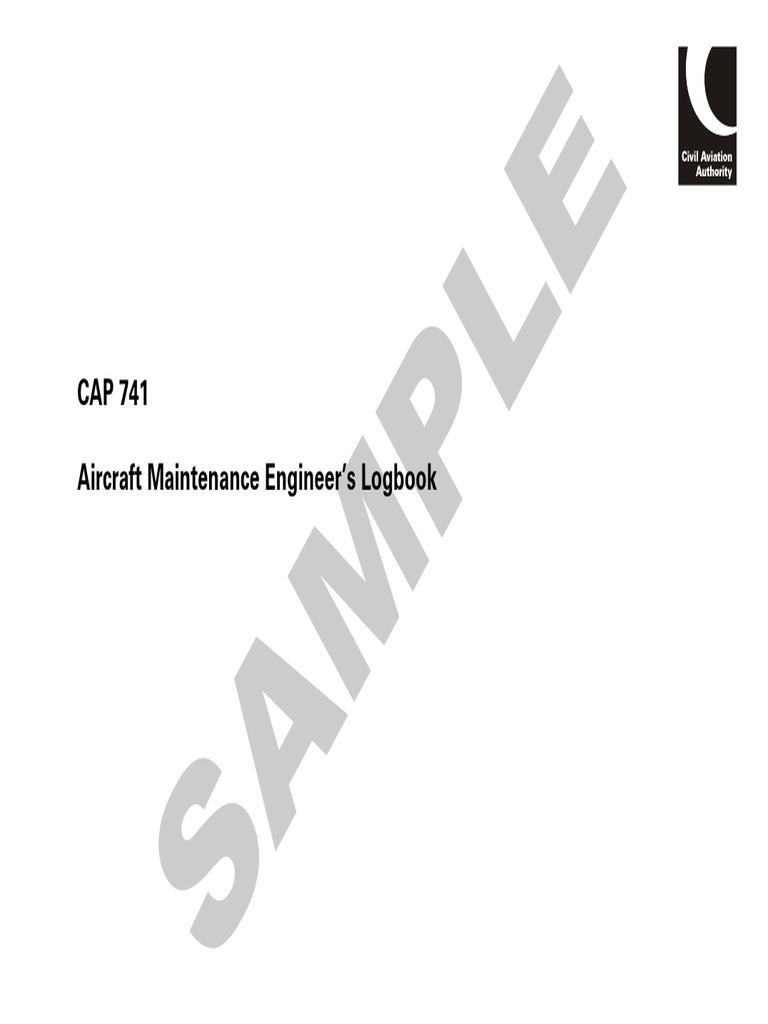 Sample: CAP 741 Aircraft Maintenance Engineer's Logbook | PDF ...