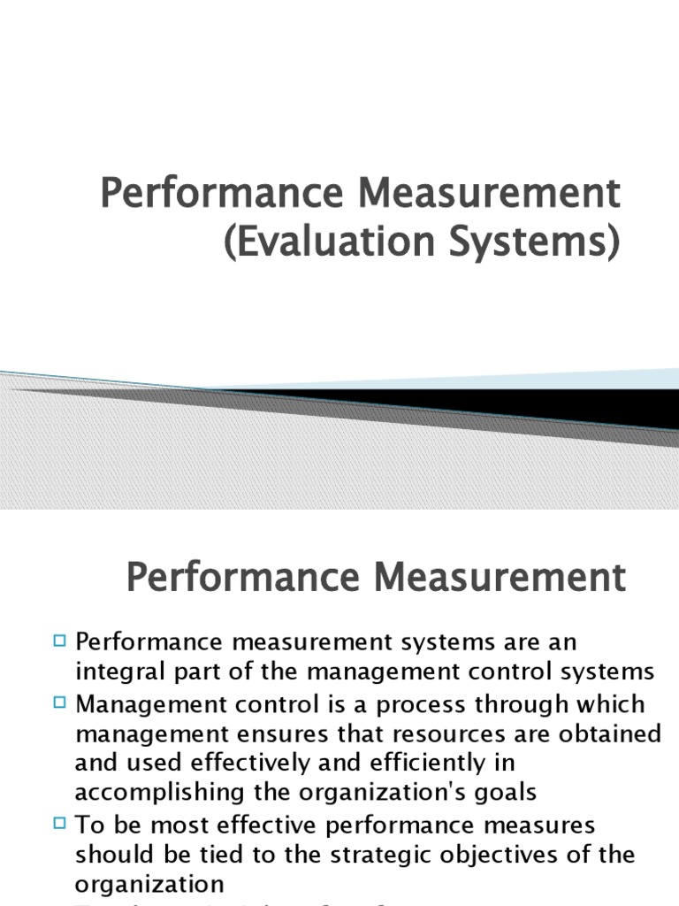 Effective Performance Measurement Systems | PDF | Incentive | Goal