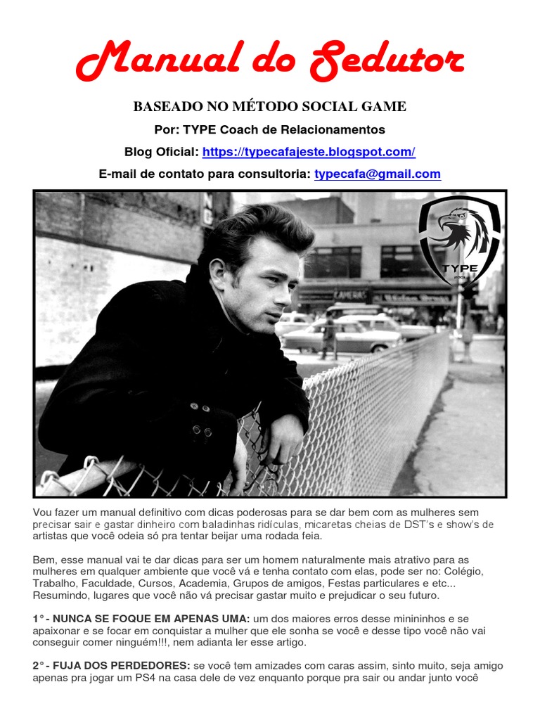 Type Cafajeste - Manual Do Sedutor (Social Game) | PDF | Autoestima | Roupas