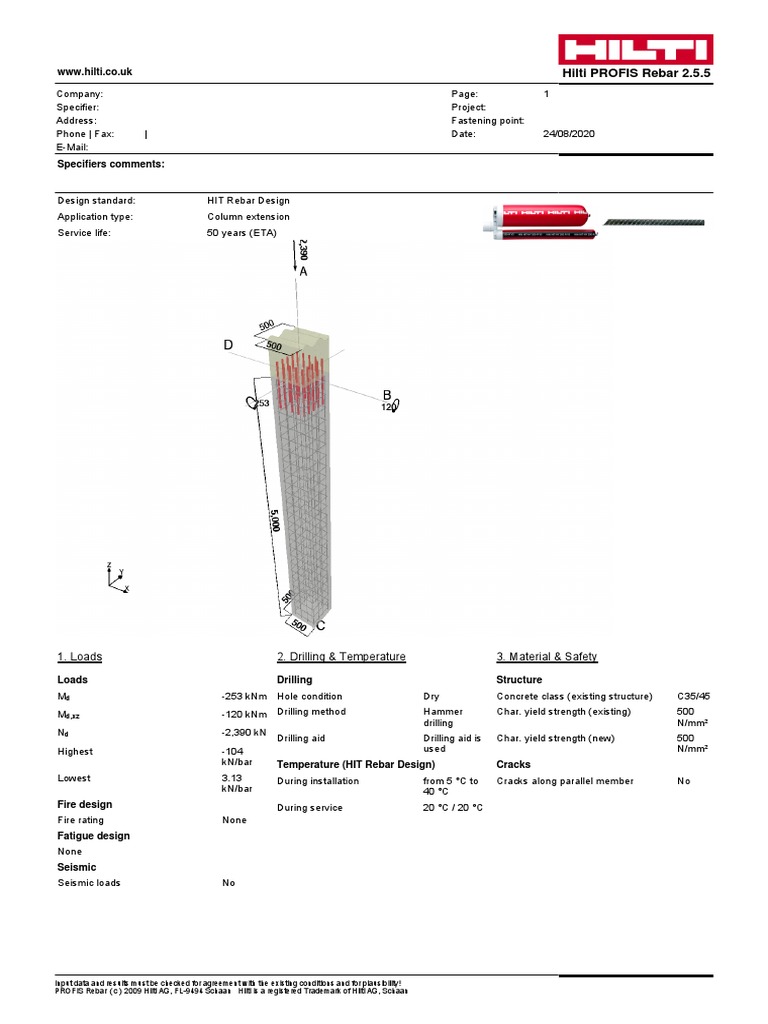 Analysis of Post-Installed Reinforcement for Column Extension Using ...