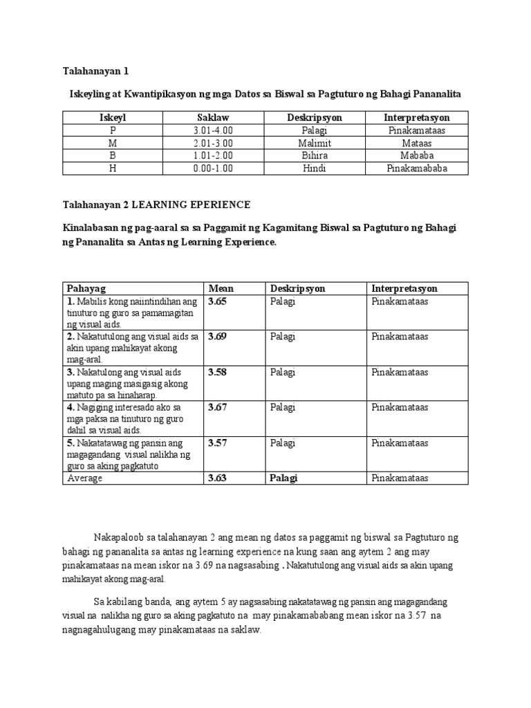 Visual Final Talatanungan | PDF