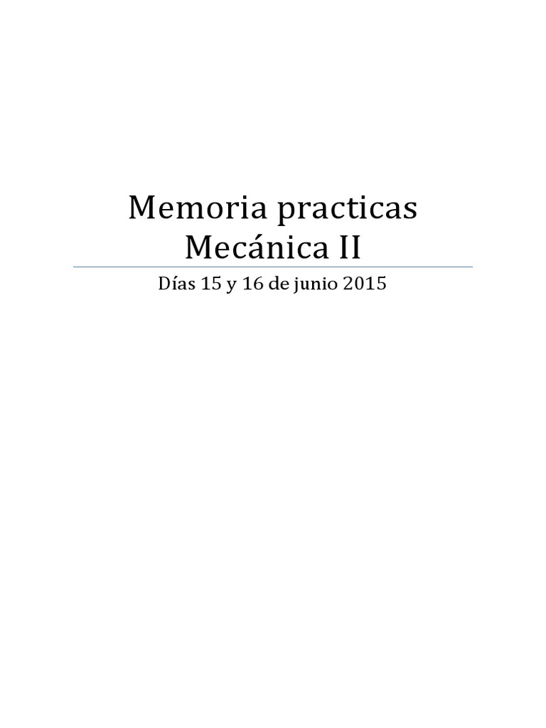 Memoria Mecanica | PDF | Giroscopio | Péndulo