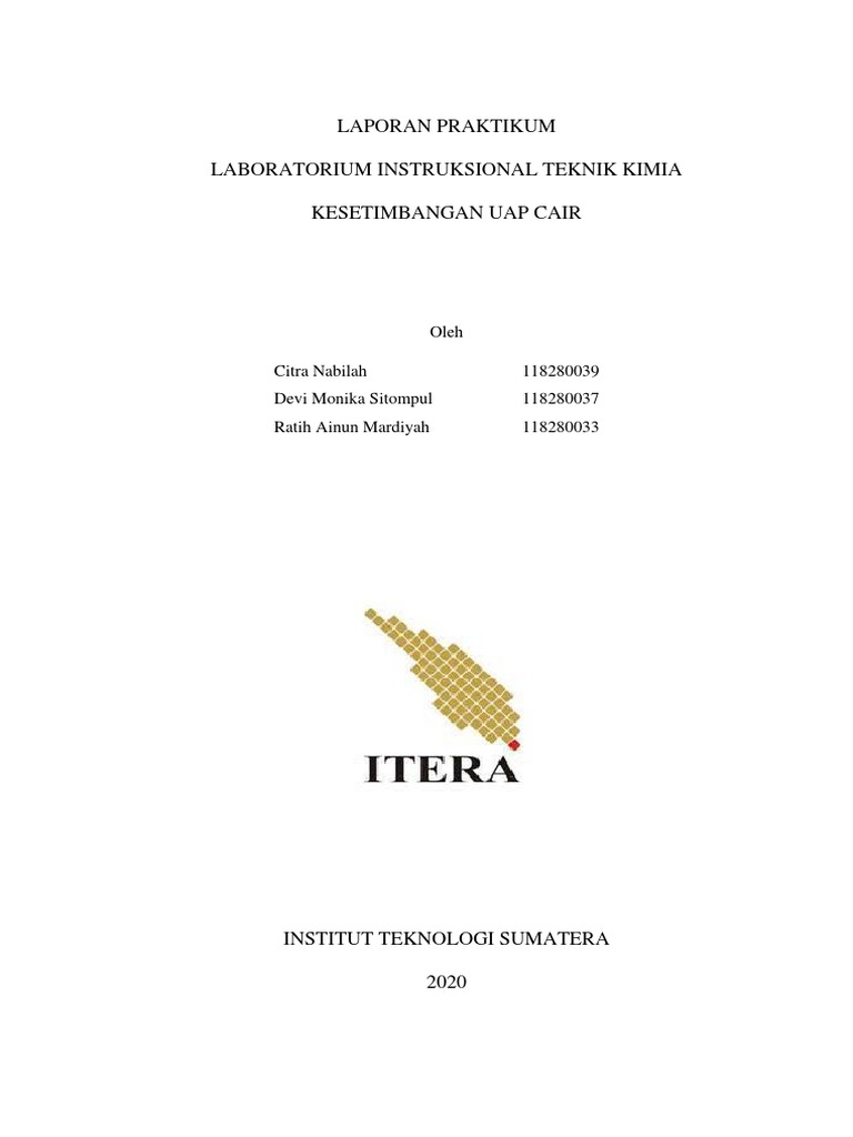 Kesetimbangan Uap-Cair Etanol-Air | PDF | Metode & Bahan Ajar | Sains ...