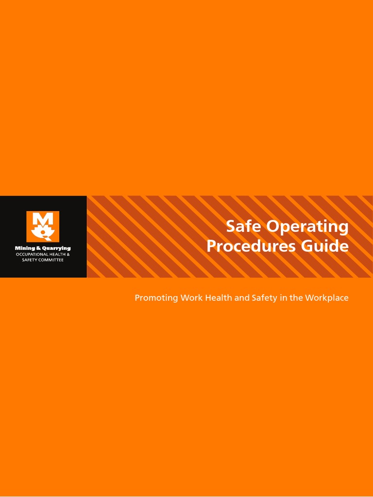 Safe Operating Procedures Guide | PDF | Occupational Safety And Health ...