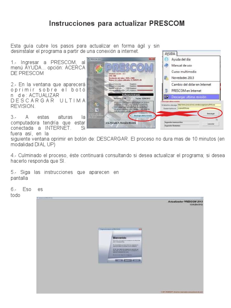 Actualizar Prescom | PDF
