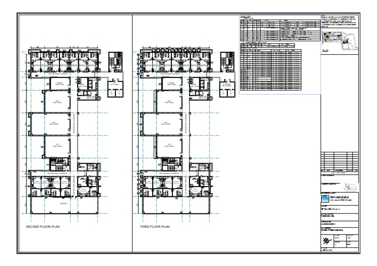 Academic BLK 3 - F2 & f3 Plan | PDF | Door | Building Technology