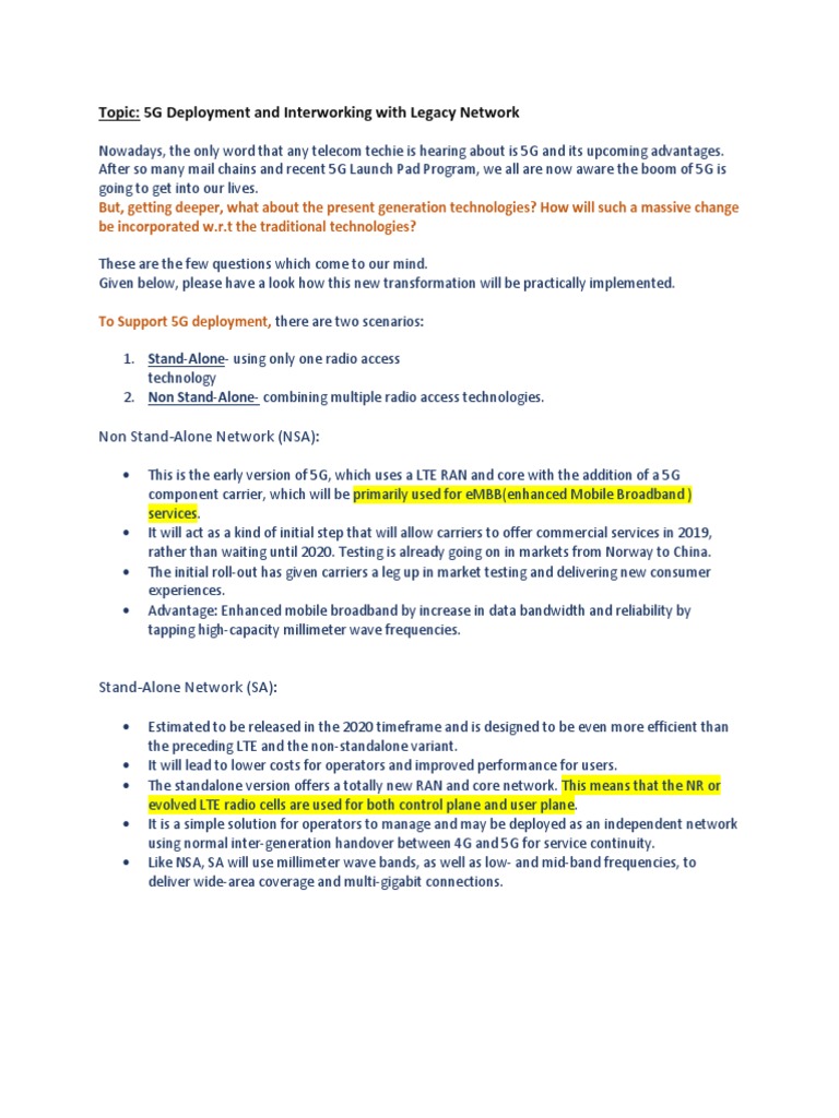5G Deployment Scenarios | PDF | Lte (Telecommunication) | Radio ...