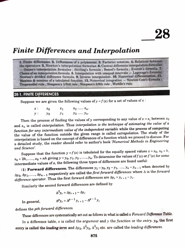 Numerical Methods 2 | PDF | Finite Difference | Interpolation