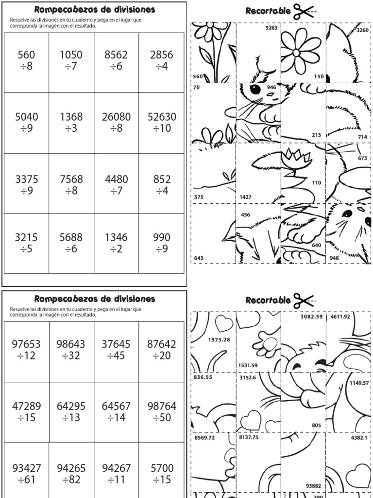 Rompecabezas Divisiones | PDF